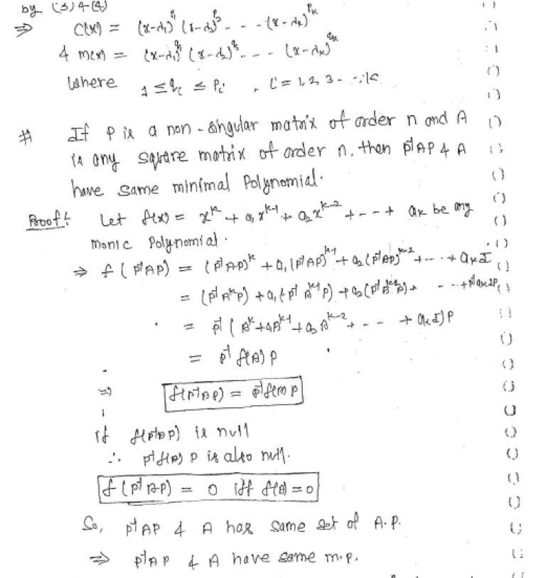 Linear Algebra Handwritten Class Notes Pi AIM NET, CSIR