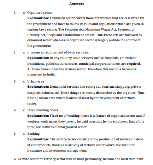 Worksheets For Social Science Std 10th With model Answers