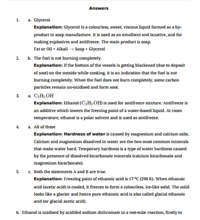 Science Worksheet 10th Class CBSE Board With Answers In English