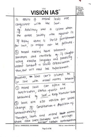 Vision IAS Topper's 2020 Essay Handwritten 16 Test Copy Notes in ...