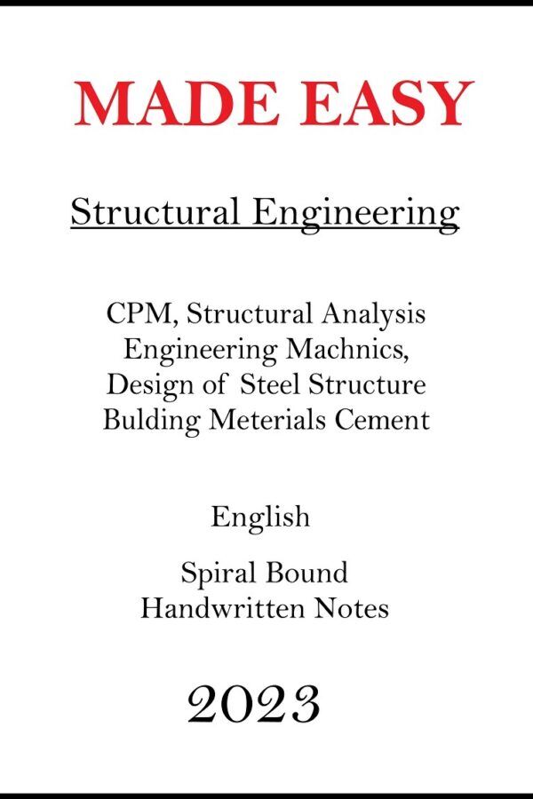Civil Engineering Class Notes for ESE, GATE, PSU Made Easy Coaching